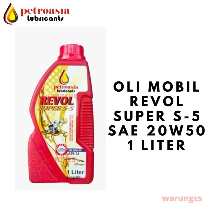 Jual PETROASIA Oli Mobil Revol Super S5 20W50 1 Liter ORIGINAL | Shopee ...