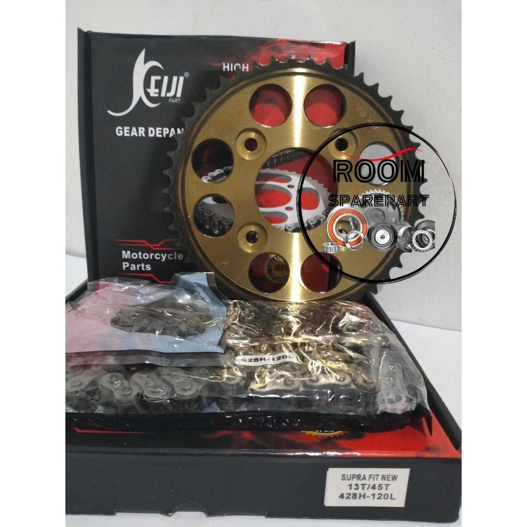 Jual Gear Paket Baja Gear Set SUPRA FIT NEW 428H 120L 45T 13T Merk ...