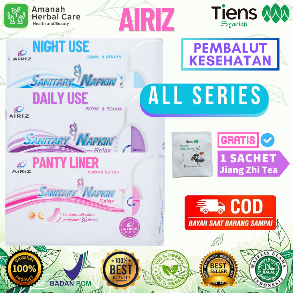 Jual Airiz Pembalut Wanita / Pembalut Kesehatan Herbal Airiz Day Time ...
