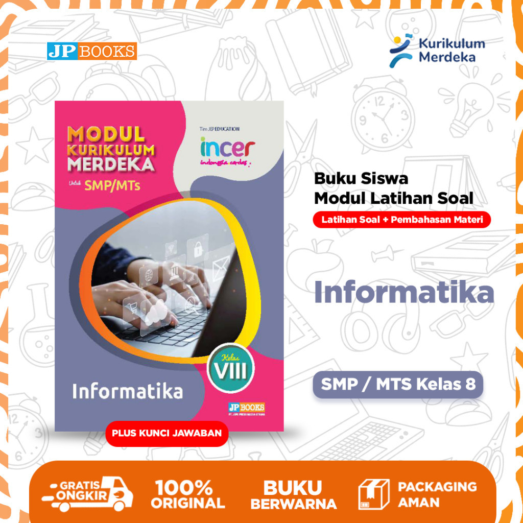 Jual JP Books – Buku Siswa Sekolah Modul Latihan Soal Kurmer Incer Informatika Smp Kelas 8 ...