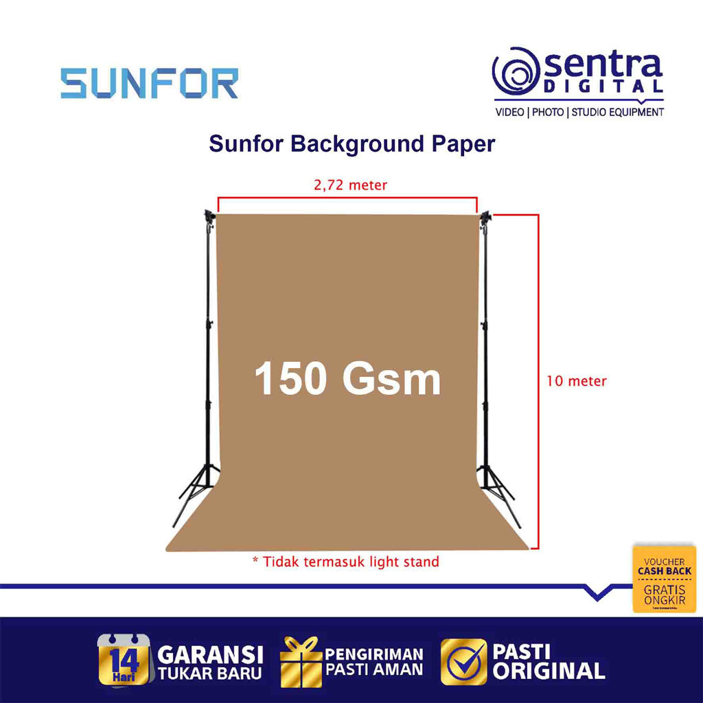Jual Sunfor Background Paper Kertas ( 2.72x10 Meter ) | Shopee Indonesia