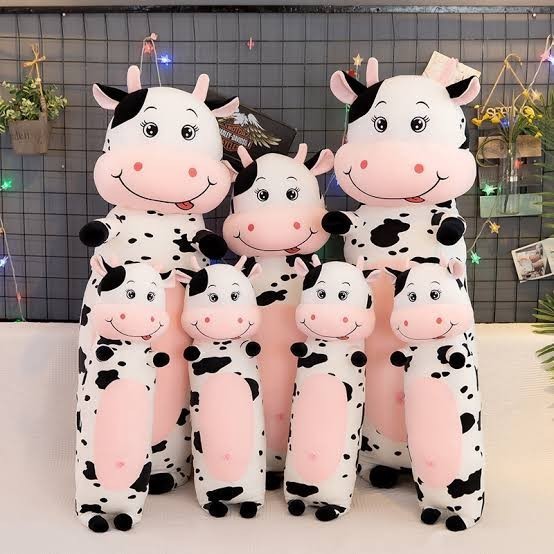 Jual Boneka Guling Sapi 80cm Bahan Plush Import Guling Boneka Sapi 80cm ...