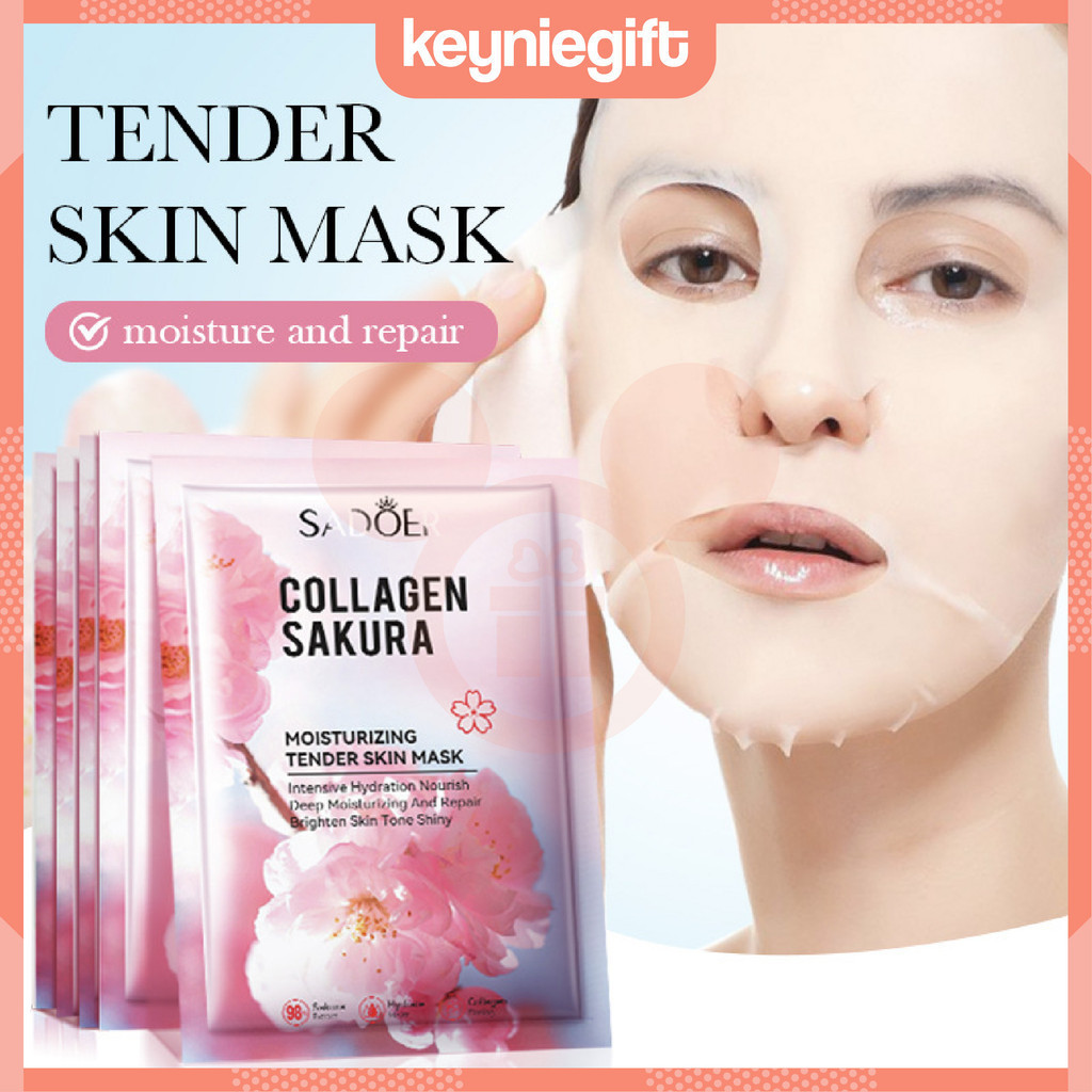Jual Sadoer Sakura Sheet Mask Masker Jerawat Bunga Collagen ...