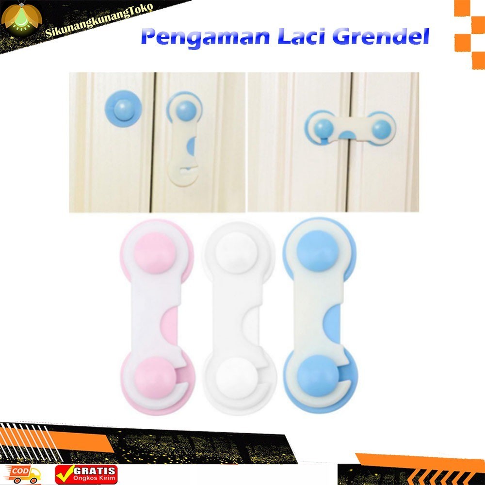 Jual (SKN) Pengunci Laci Pengaman Lemari Pengait Kulkas Penahan Pintu ...