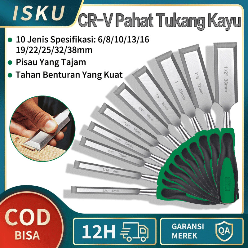 Jual Isku Pahat Pemahat Kayu 1/2 1/4 3/8 5/8 3/4 5/16 Inch Tatah Kayu 6 ...