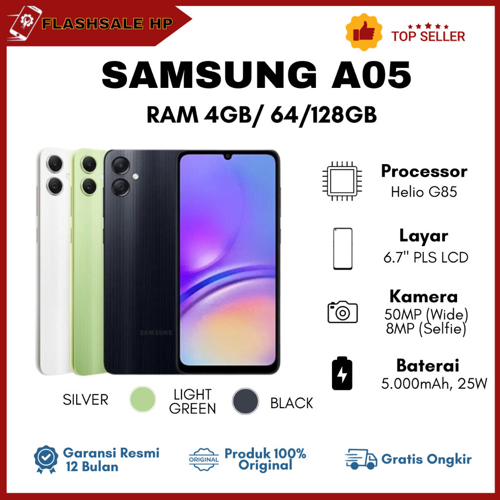 Jual Samsung Galaxy A05 RAM 6/128 & RAM 4/1828 & 4/64GB Garansi Resmi ...