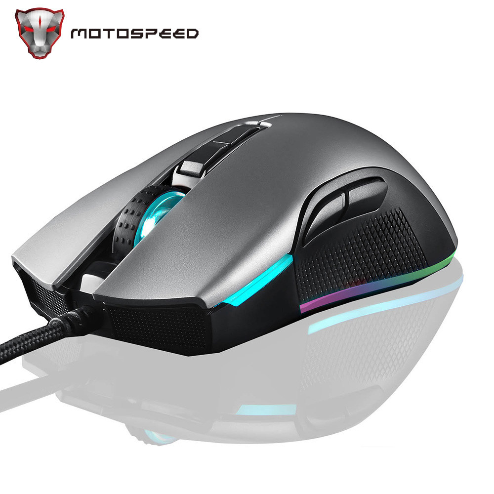 Jual Motospeed V70 Mouse Gaming RGB Backlight PAW3325 berkabel 7 tombol ...