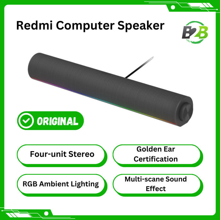 Jual Redmi Soundbar Computer Speaker with RGB Light Desktop Audio Bar ...