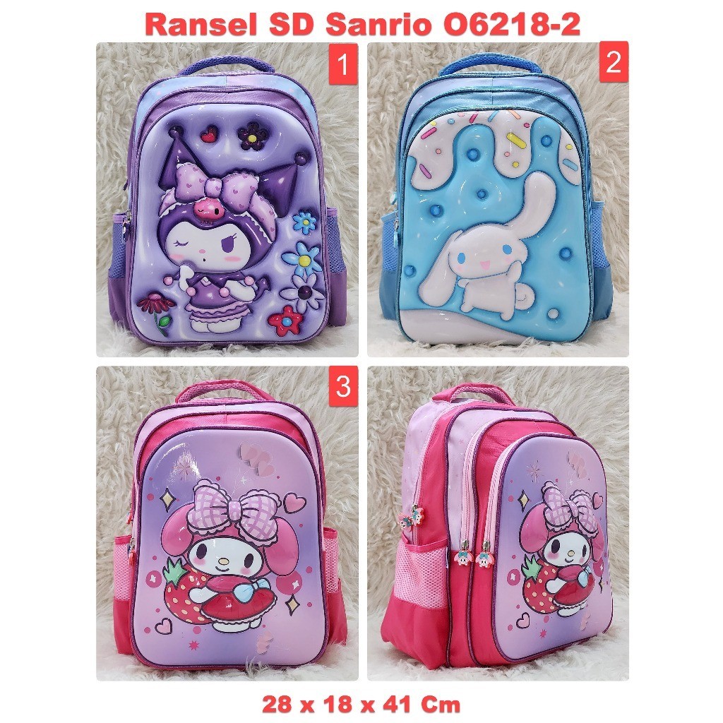 Jual Ransel Sekolah TK SD Sanrio Import O3218-2 O6218-2 Kuromi Cinnamoroll Melody and Friend ...