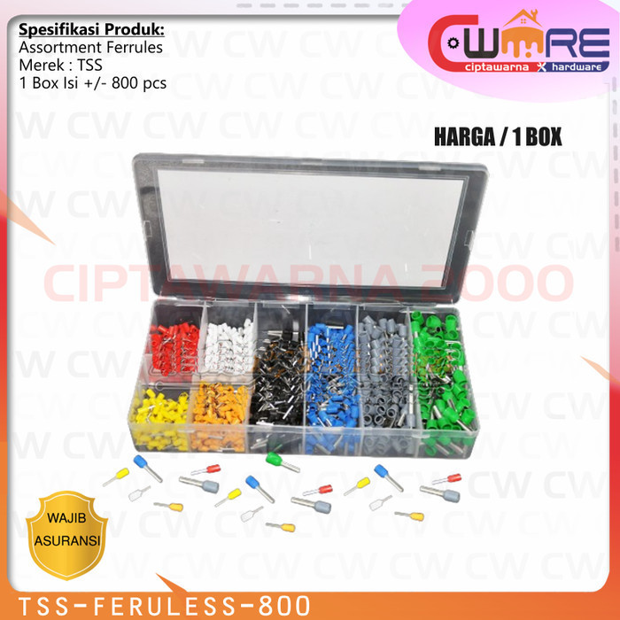 Jual Assortment Skun Sekun Tusuk Konektor Penyambung Kabel Ferrules 1 ...