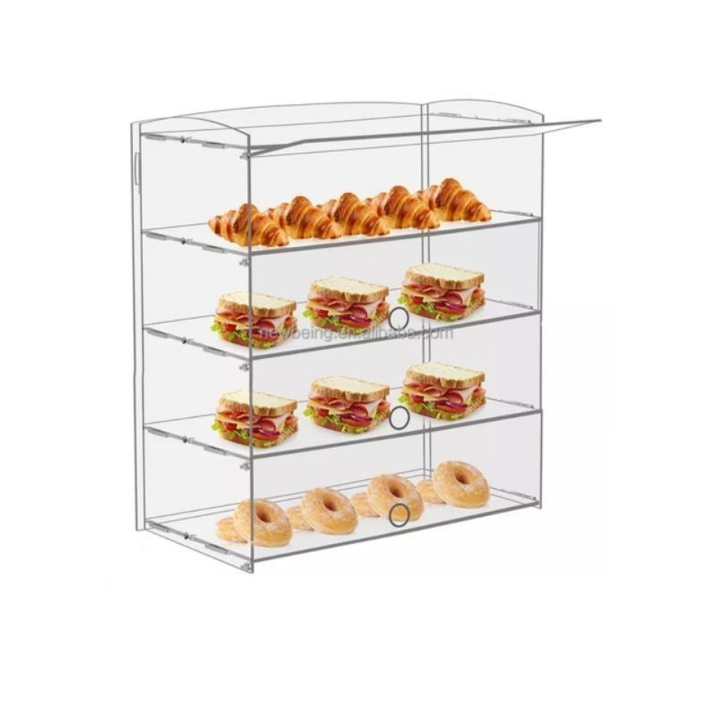 Jual Display Tempat Roti rak kue acrylic ukuran 40x15x40cm - Kotak ...