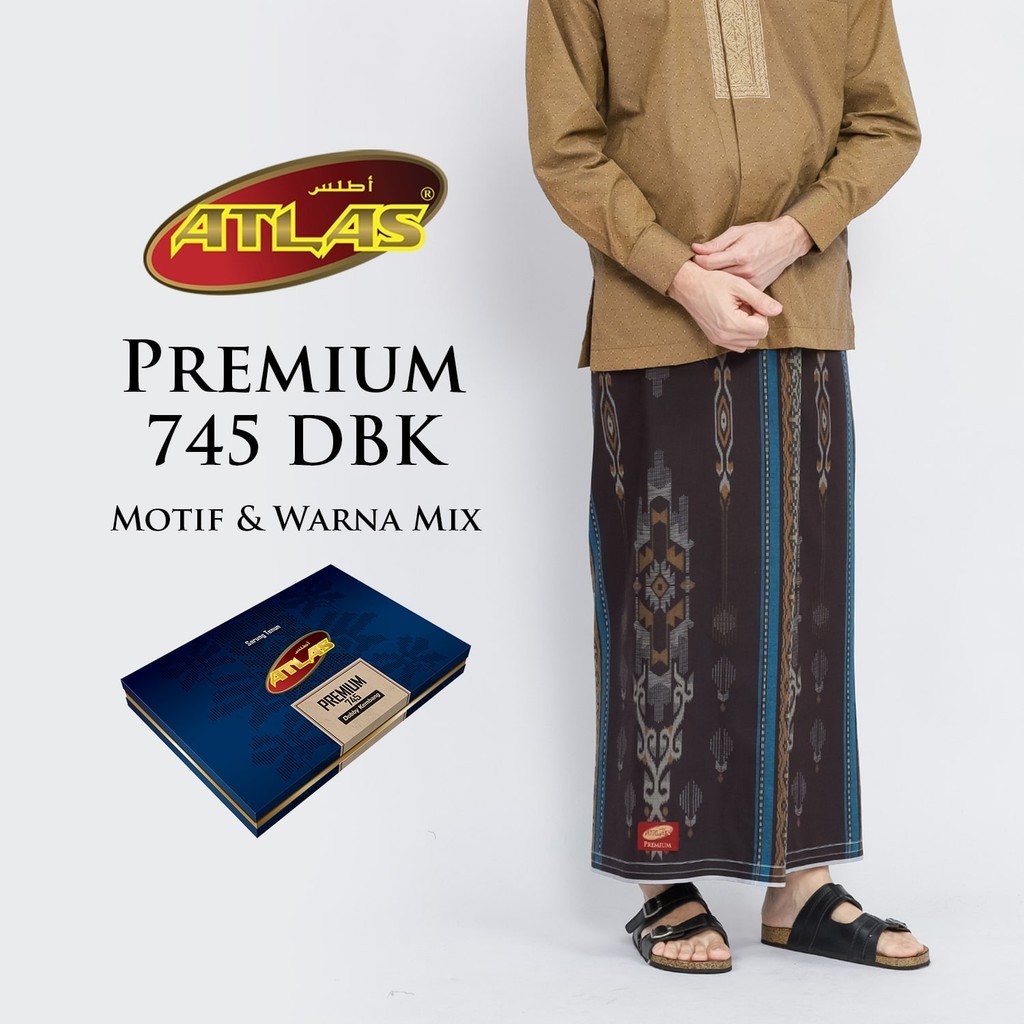 Jual Sarung ATLAS Premium 745 Dobby Kembang Motif & Warna Mix | Shopee ...