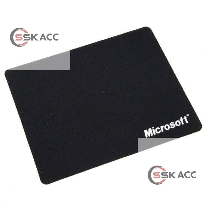 Jual Mousepad Microsoft Polos Hitam / Mousepad Antislip Standar SSKACC ...