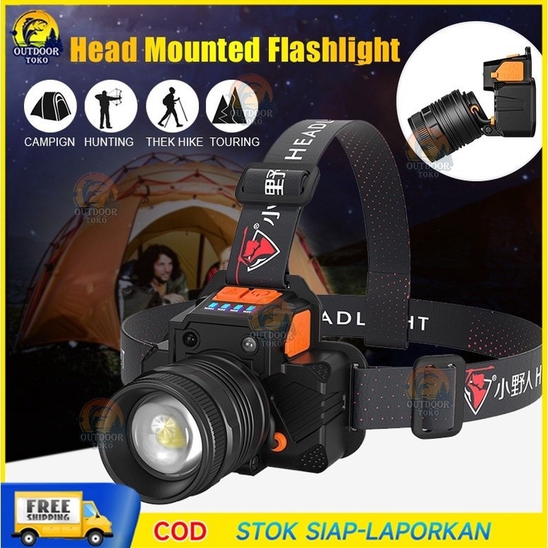 Jual Senter Kepala Led Glare T8 Zoom Usb Rechargeable Anti Air Multifungsi 3 Mode Adjustable ...