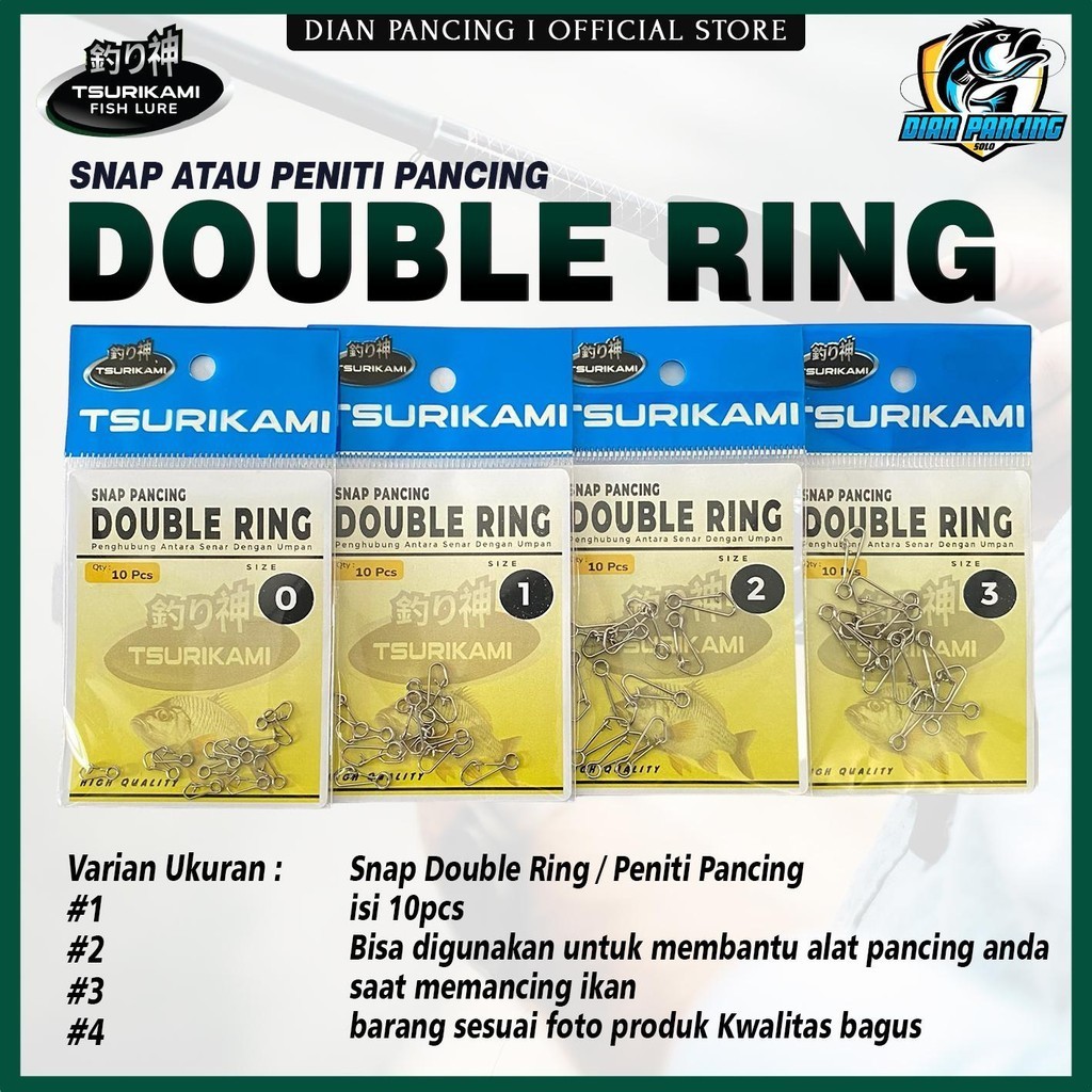 Jual Snap Pancing Double Ring Tsurikami Peniti pancing kuat berkualitas ...