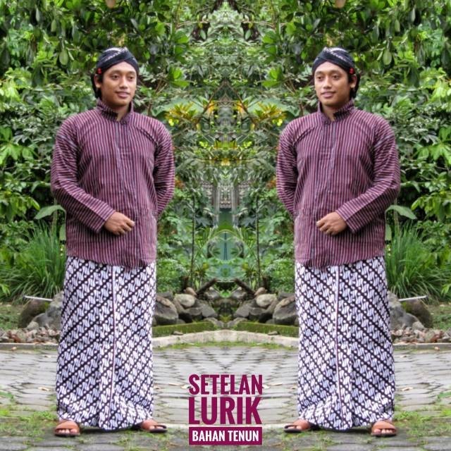 Jual LURIK Pakaian Surjan Lurik Pria Lengkap Adat Jogja Murah / Sorjan ...