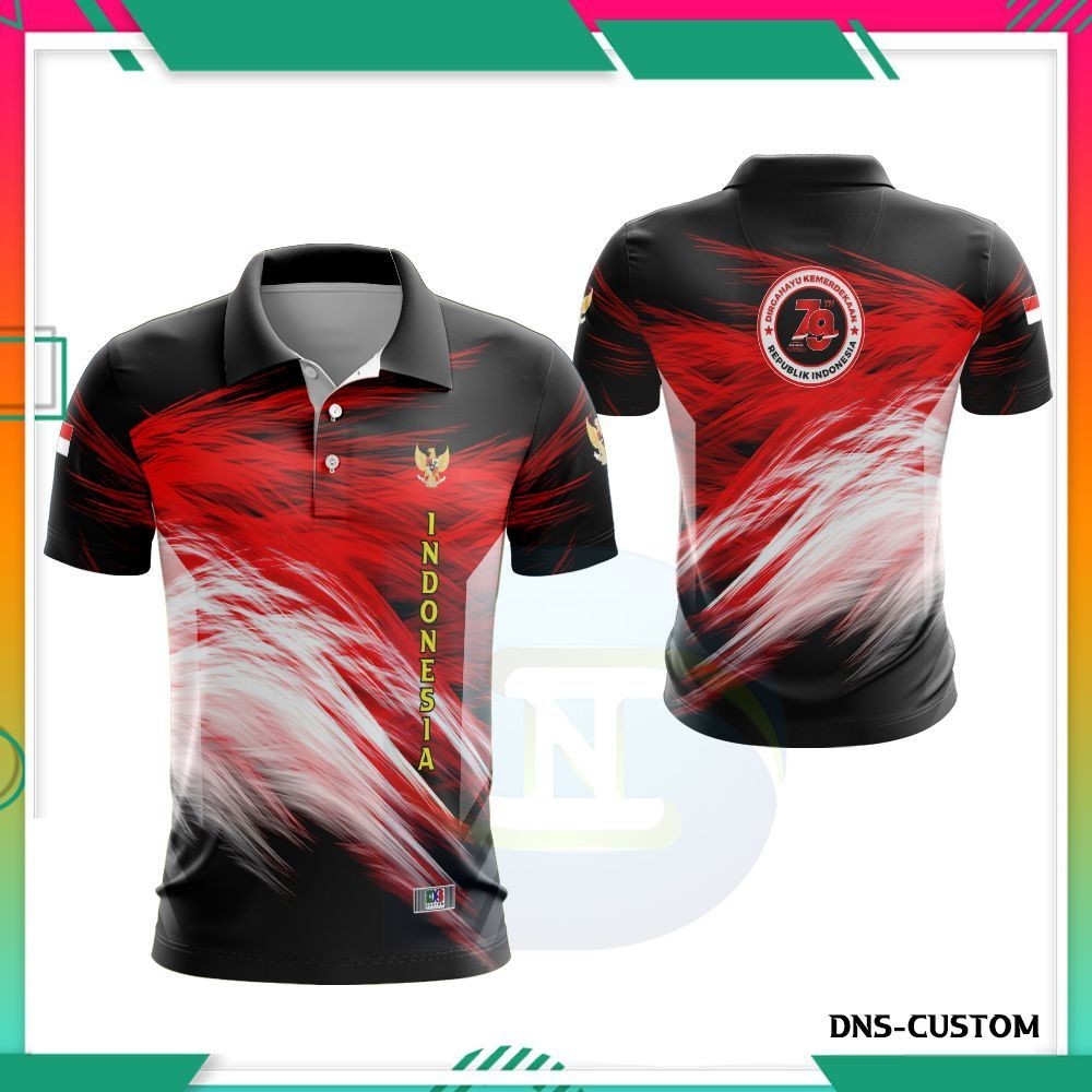 Jual TERBARU, Jual Kaos Jersey 17 Agustus Pria Wangki Polo Shirt HUT RI Ke-79 Tahun/ Kaos Baju ...