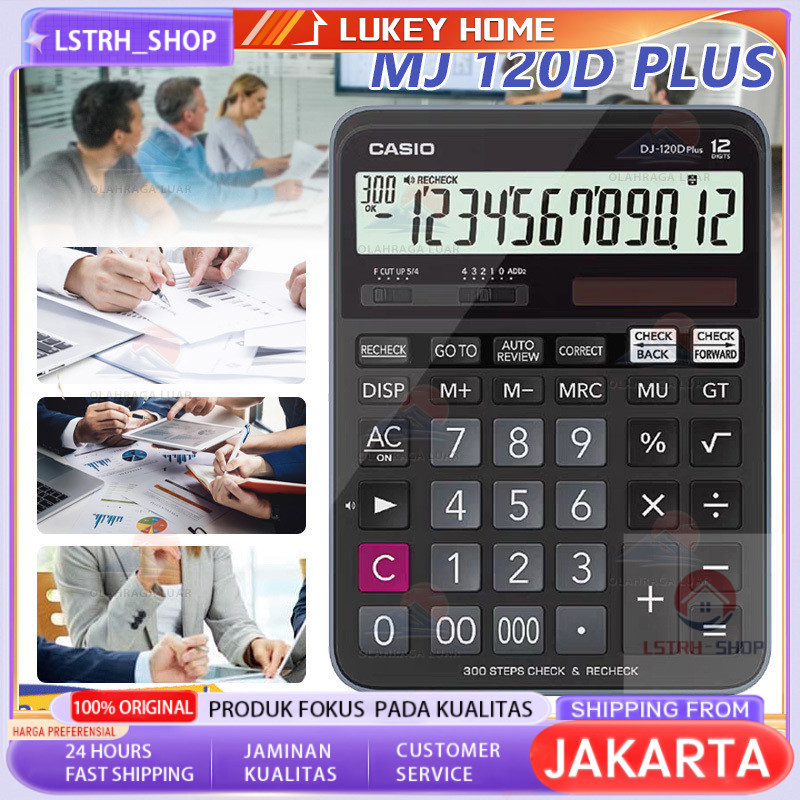 Jual Kalkulator Casio M J 120D PLUS CHECK CORRECT Kalkulator Meja Check Correct 100% asli ...