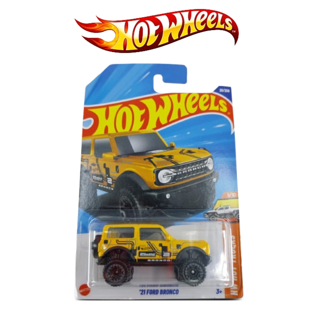 Jual Hot Wheels 21 Ford Bronco Jeep Kuning Balap Angka 2 Hot Trucks ...