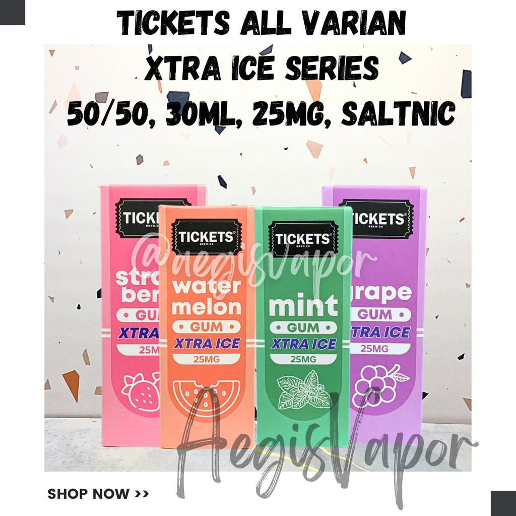 Jual Tickets Gum Xtra Ice 30ml 25mgrm SNC | Shopee Indonesia