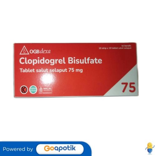 Jual Clopidogrel Ogb Dexa Medica 75 Mg Box 100 Tablet | Shopee Indonesia