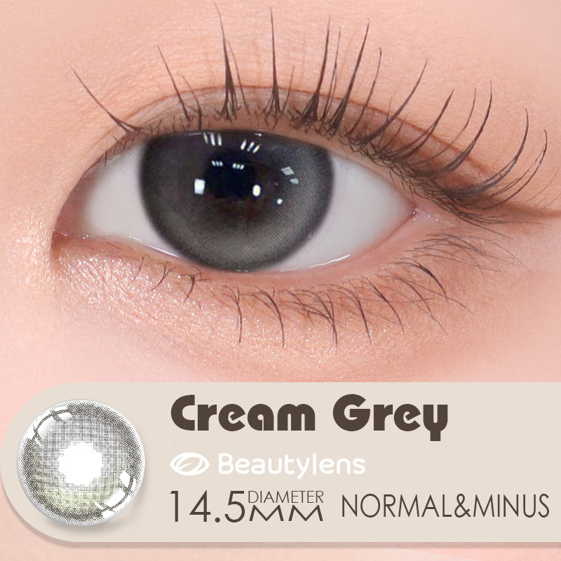 Jual BEAUTYLENS Cream Grey 14.5 Softlens Lensa normal&minus [0.00~-8.00 ...