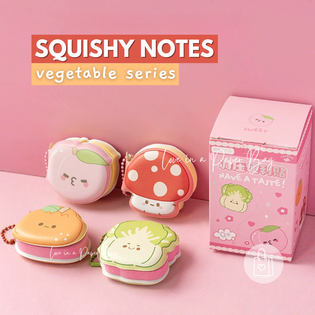 Jual [LIPB] SQUISHY STICKY NOTES Vegetable Series | Shopee Indonesia