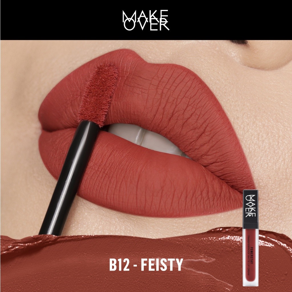 Jual [Gift Not For Sale] MAKE OVER Powerstay Transferproof Matte Lip Cream B12 Feisty 7 g ...