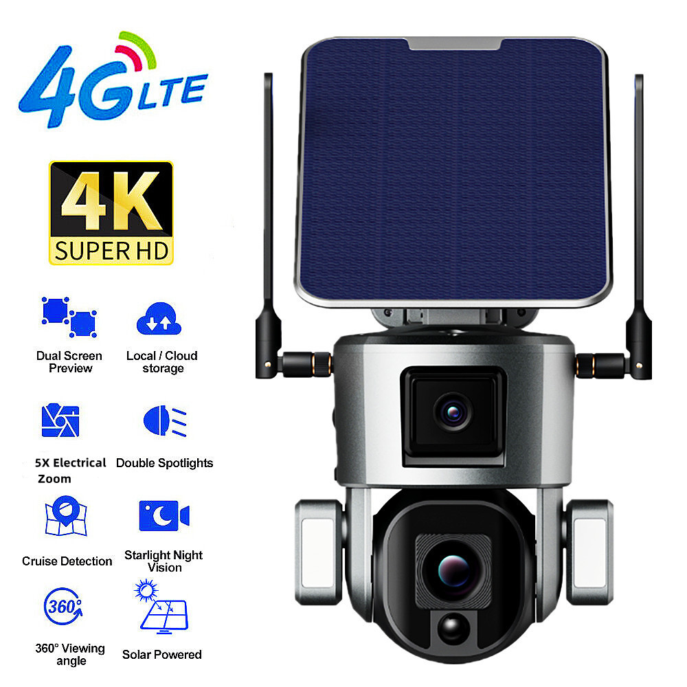 Jual VESAFE Y5 4K 8MP 4G Sim Card WIFI Solar Cameras Outdoor USB ...