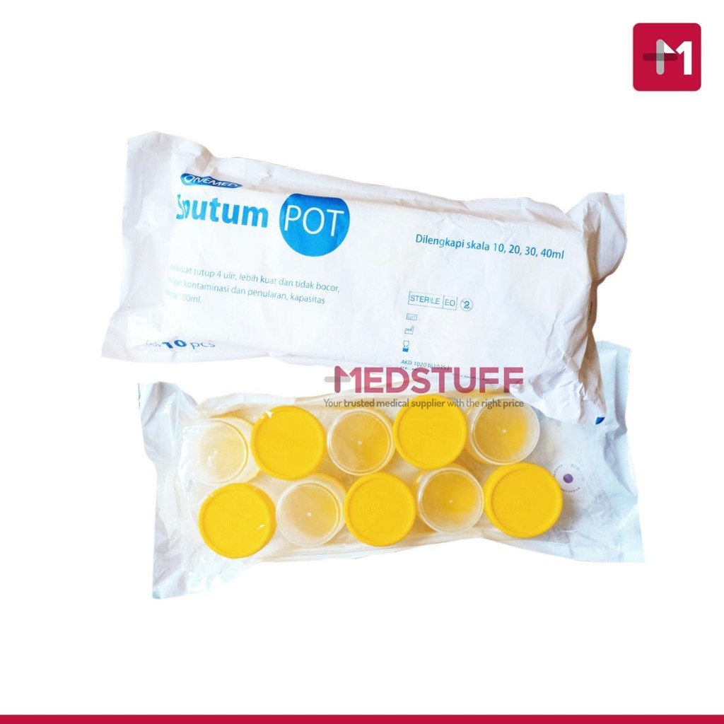 Jual Sputum Pot Steril Onemed isi 10s Sputum Pot Onemed Pot Sample ...