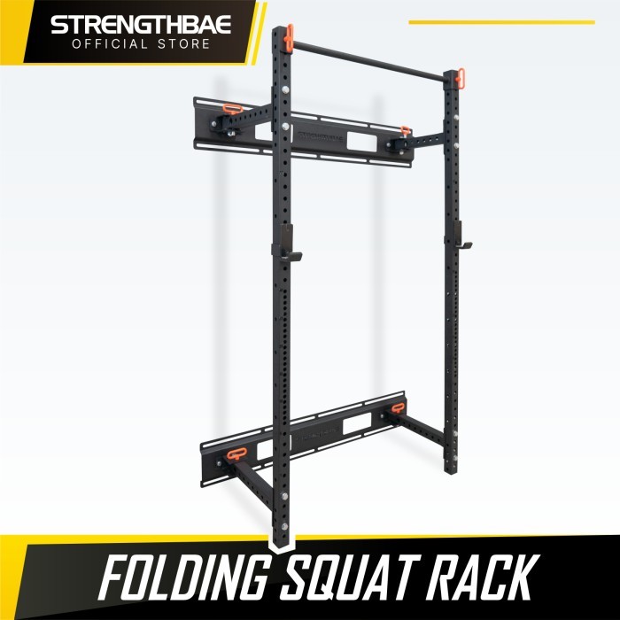 Jual Folding Squat Rack STRENGTHBAE Foldable Power Rack Wall Mount Rig ...