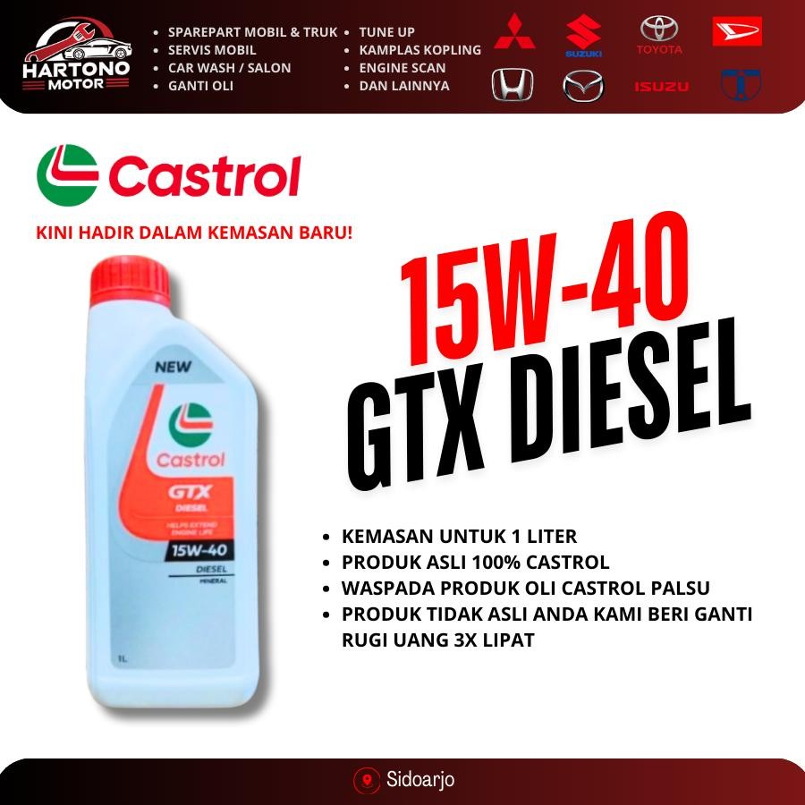 Jual CASTROL OLIE / OLI GTX SAE 15W-40 DIESEL 1 LITER 100% ORIGINAL ...