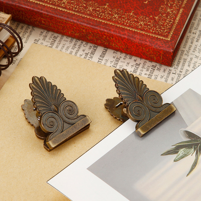 Jual Vintage Bronze Binder Clips Bill Binder Clip Foldback Notes Letter ...