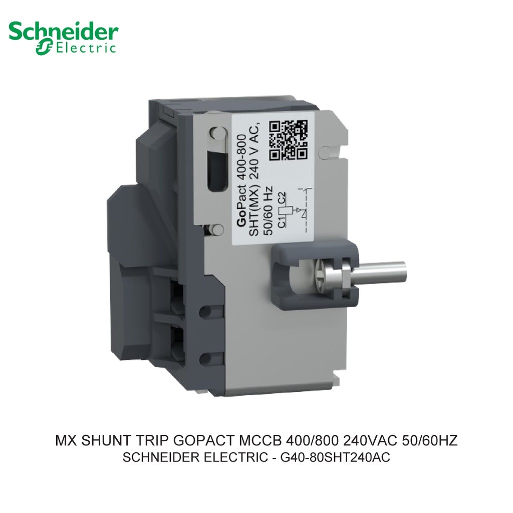 Jual SCHNEIDER Mx Shunt Trip Gopact Mccb 400/800 240Vac 50/60Hz - G40 ...