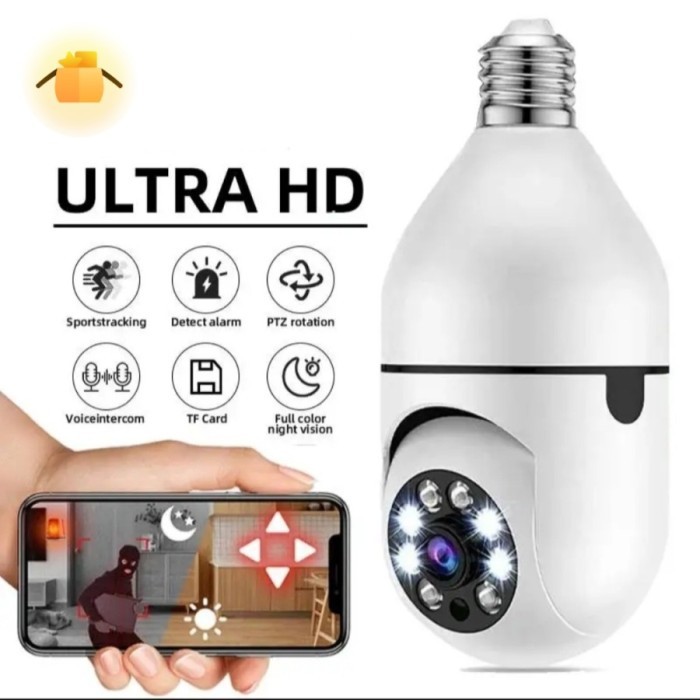 Jual IP CCTV Camera Wifi 8MP V380 Pro IP Kamera Bohlam 360 Derajat ...