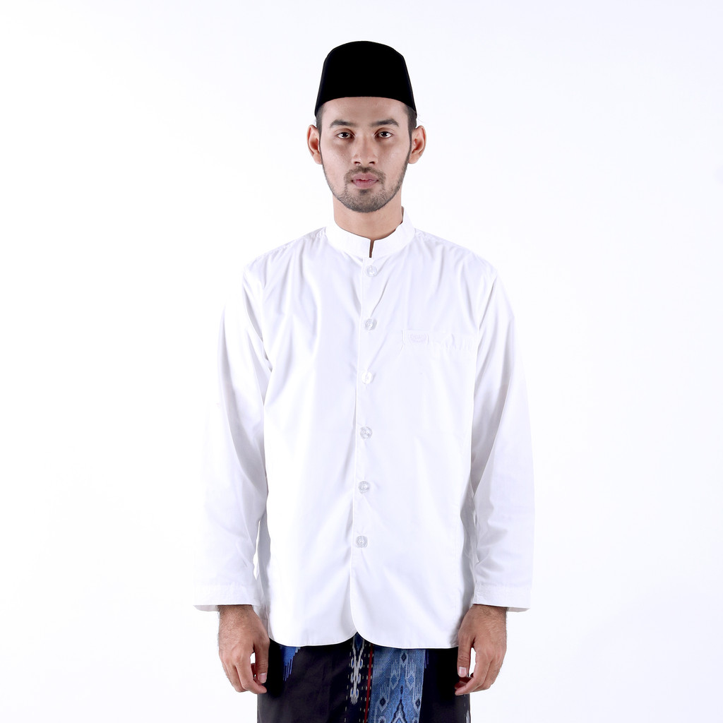 Jual Baju Koko BHS Classic Habaib Motif Amir Warna Putih | Shopee Indonesia