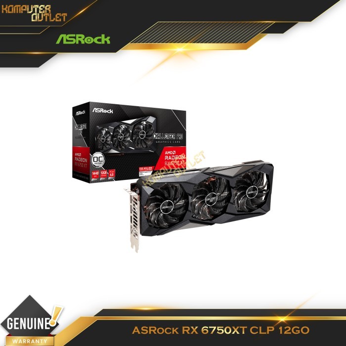 Jual AsRock Radeon RX 6750 XT 12GB GDDR6 192Bit VGA | RX6750XT | RX6750 ...