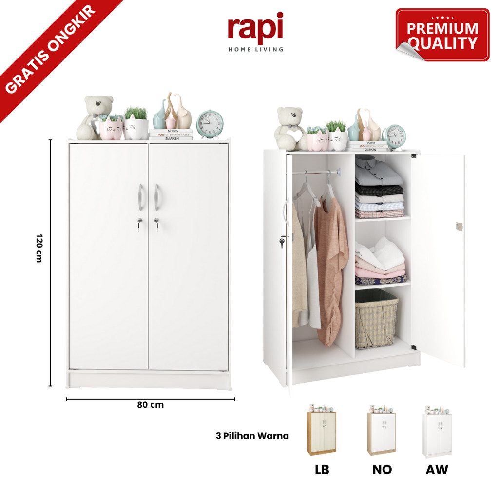 Jual RAPI Lemari Pakaian Anak / Lemari Pakaian Kecil 2 Pintu / Lemari ...