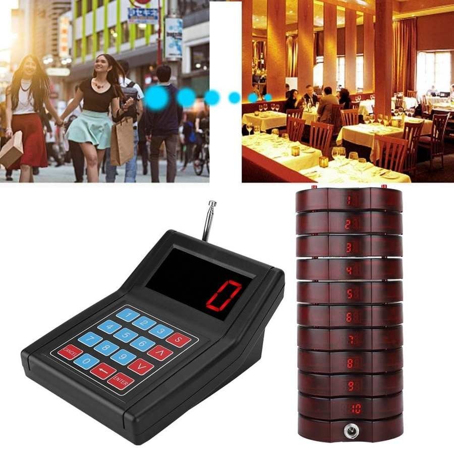 Jual SU-668 Calling System Wireless Paging Queue System 30 Receiver Restaurant Pager Waiter for ...