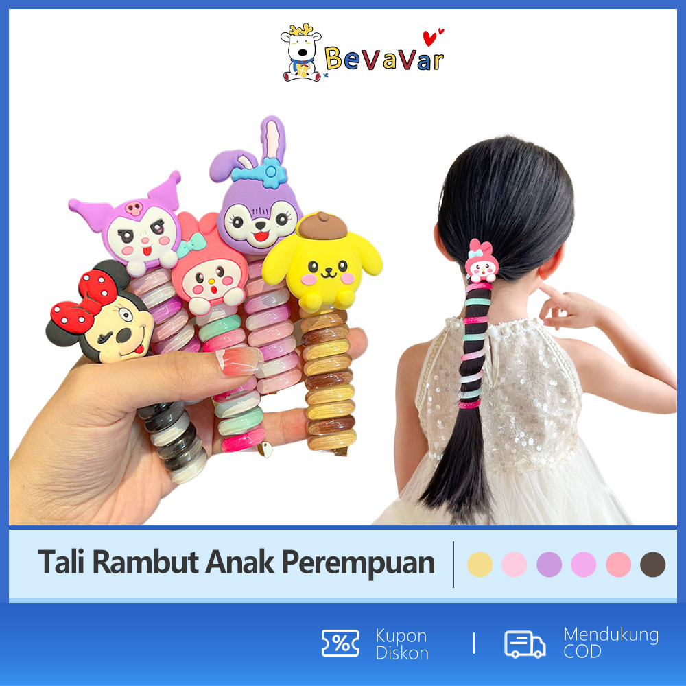 Jual BEVAVAR Ikat Rambut Anak / Bergulir Saluran Telepon Tali Rambut ...