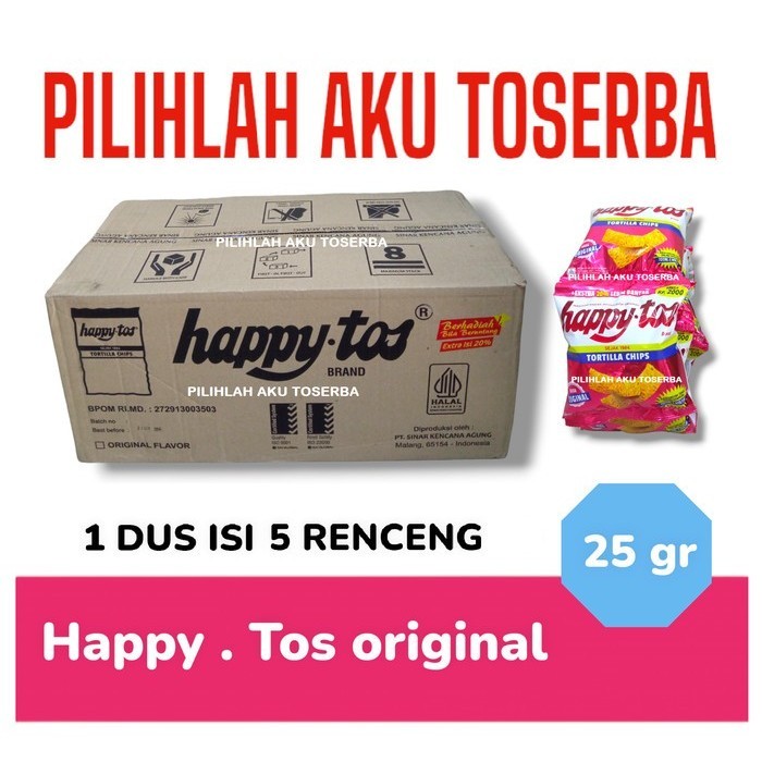 Jual HAPPY TOS Tortilla Chips ORIGINAL RENCENG - ( HARGA 1 DUS ...