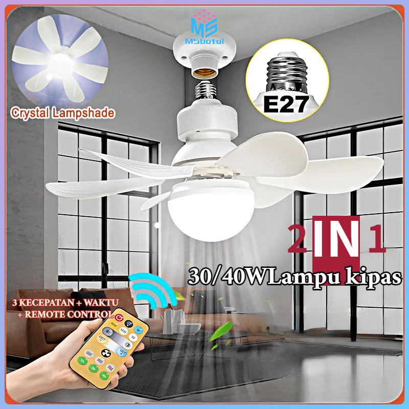 Jual [Remote] Lampu Kipas Kendali Jarak Jauh 30w/40w Kipas Langit ...