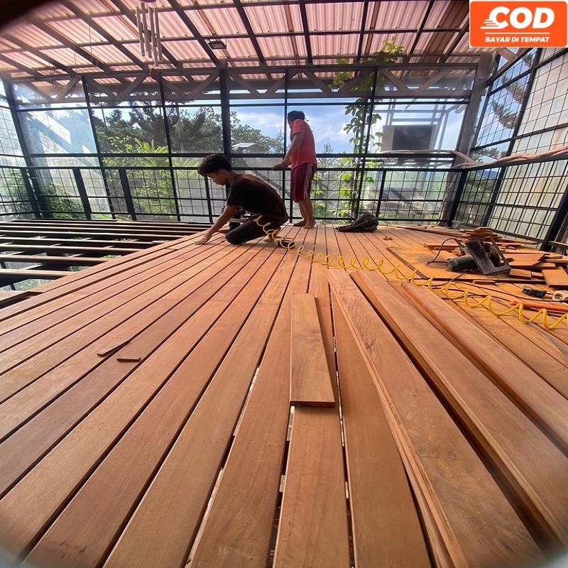 Jual Lantai Kayu Decking Ulin / Kayu Ulin / Parket Ulin | Shopee Indonesia