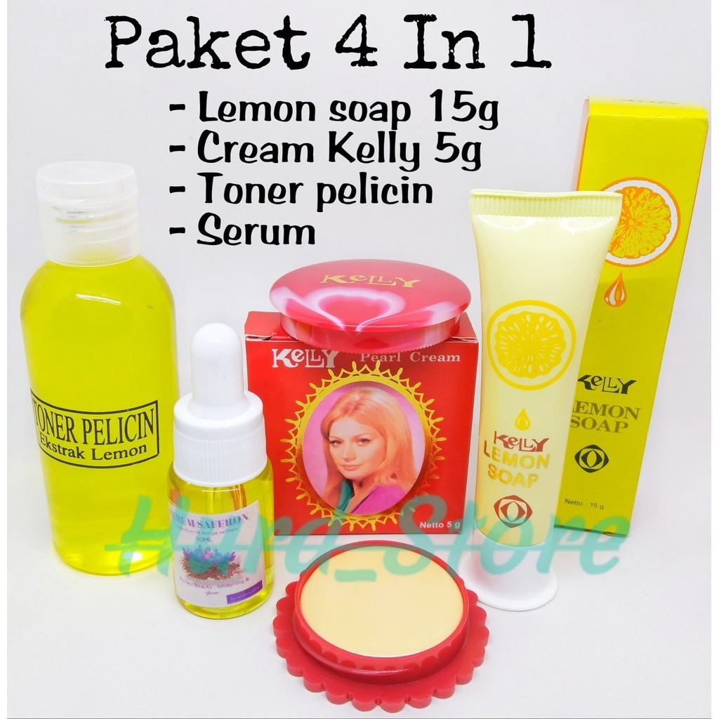 Jual Paket Kelly 4in1 - Perl Cream Kelly5g + Lemon Soap 15g + Toner ...