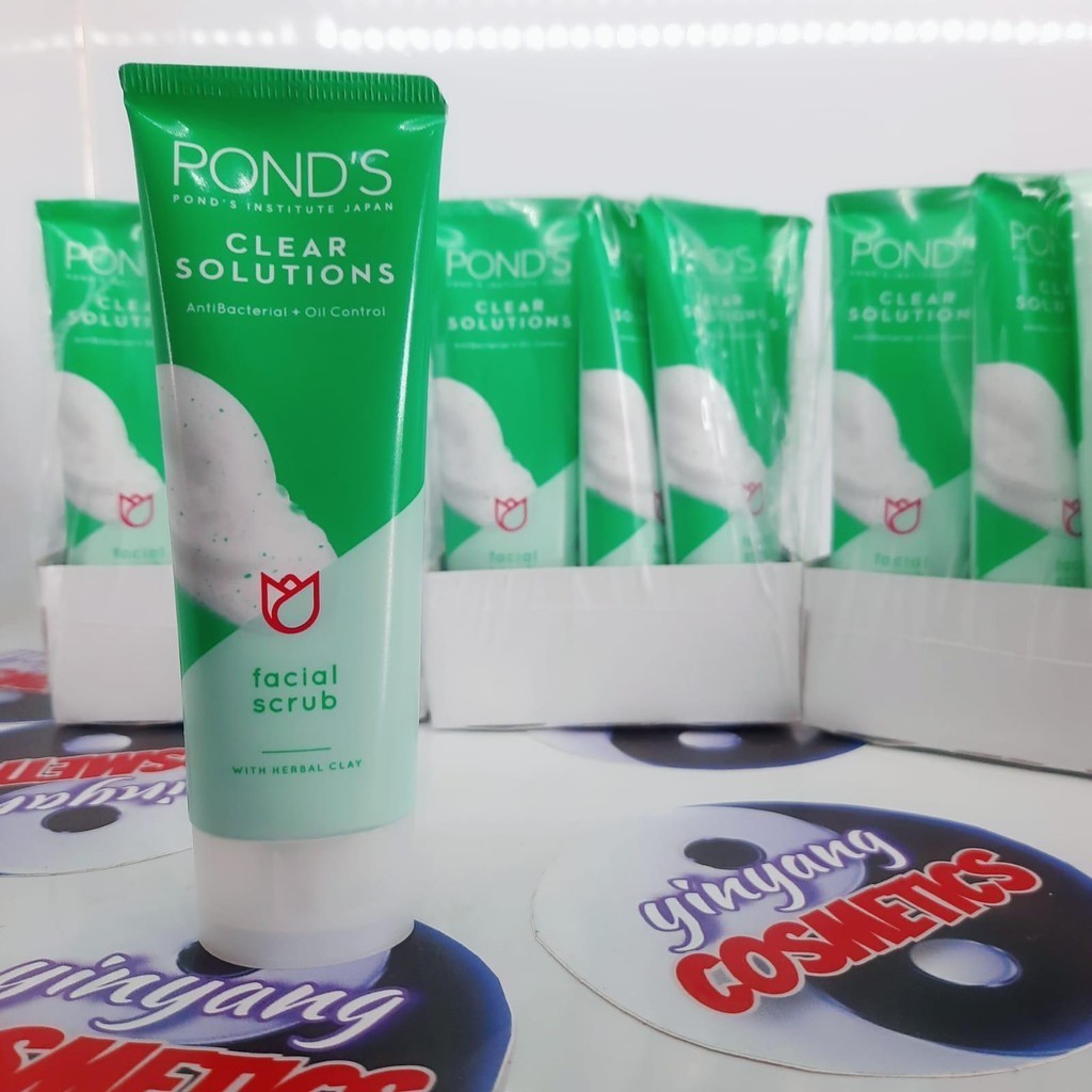 Jual Pond's Clear Solution Facial Scrub 50g SabuN Cuci Muka | Shopee ...