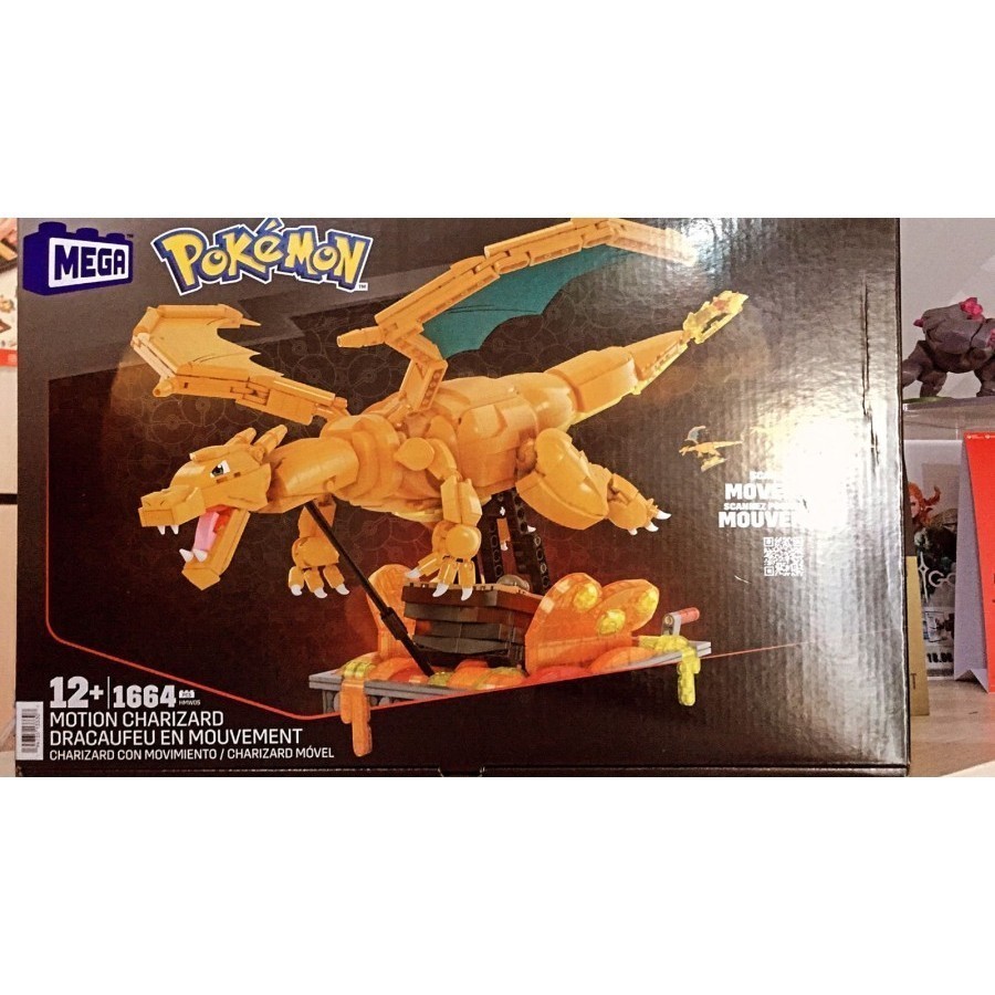 Jual Pokemon Mega Bloks Kinetic Motion Charizard Block Brick Stacking ...