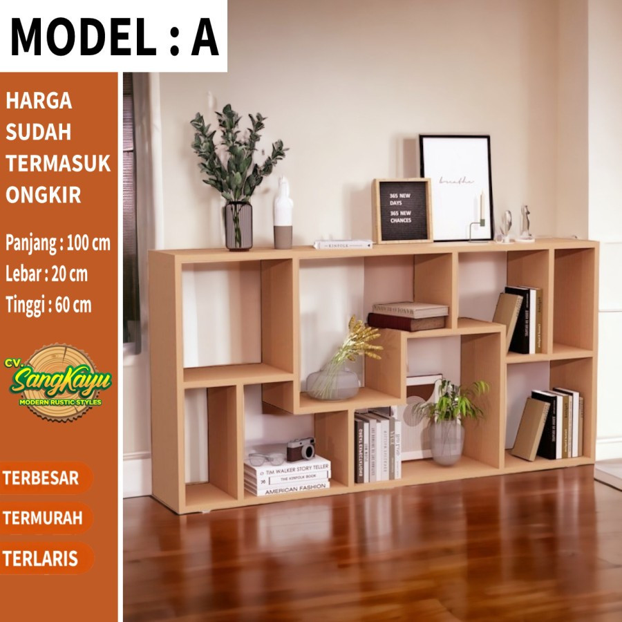Jual Rak buku minimalis modern kayu rak serbaguna rak mainan dll ...