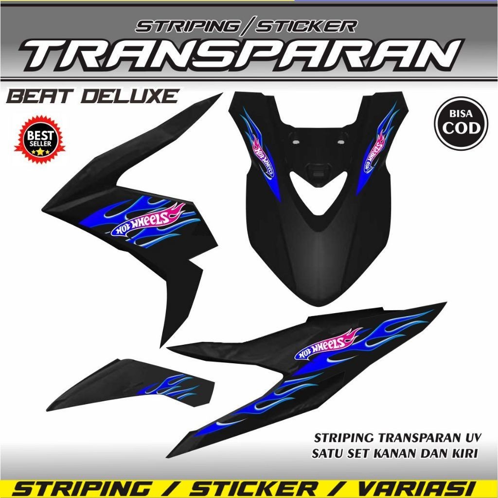 Jual STRIPING BEAT BARU TRANSFARAN MOTOR BEAT DELUXE ISS CBS TRANSPARAN ...
