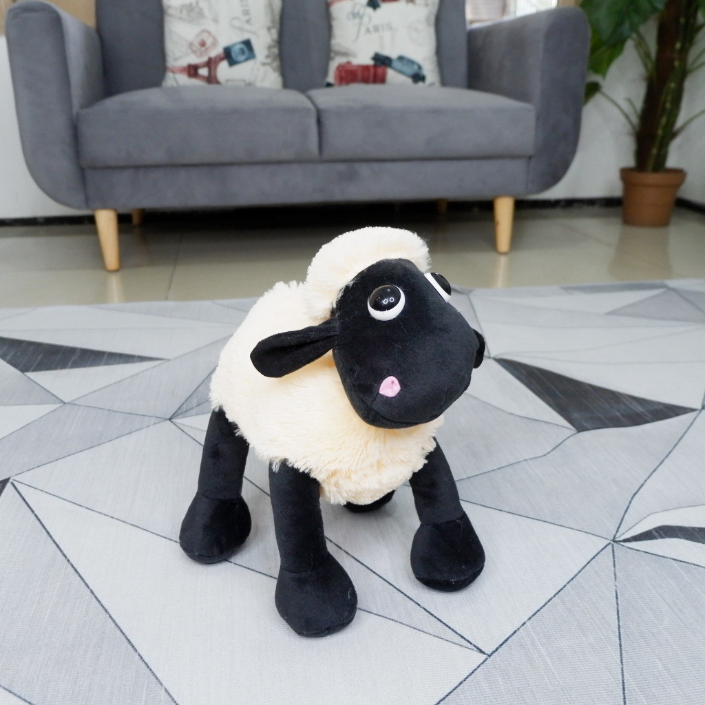Jual Boneka domba sheep hitam putih kambing bulu black and white bahan ...