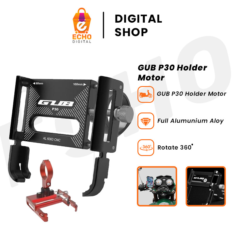 Jual GUB P-30 Aluminium Aloy Holder Handphone Motor Original Holder Hp Motor Dudukan Ponsel ...
